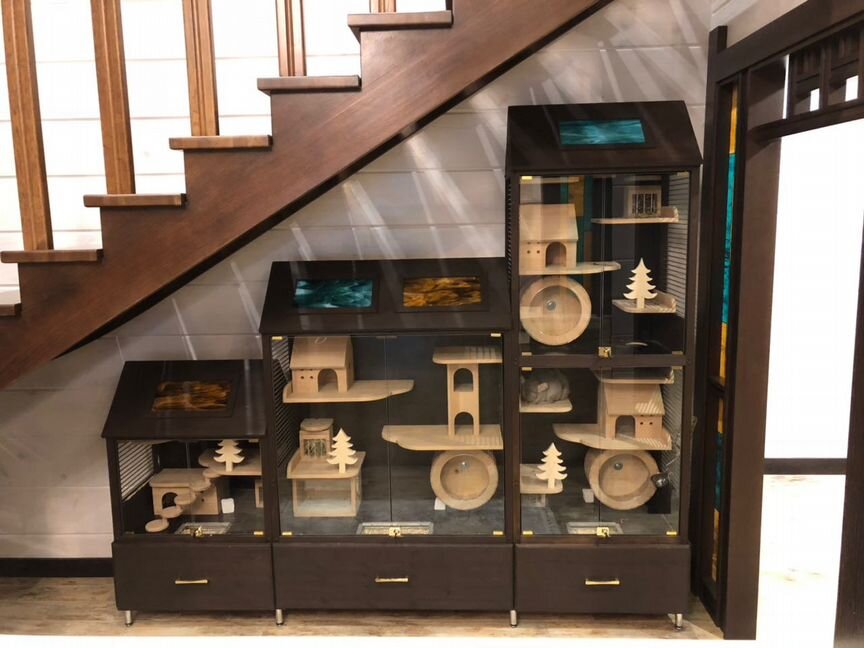 Комплексная витрина для шиншилл, дегу