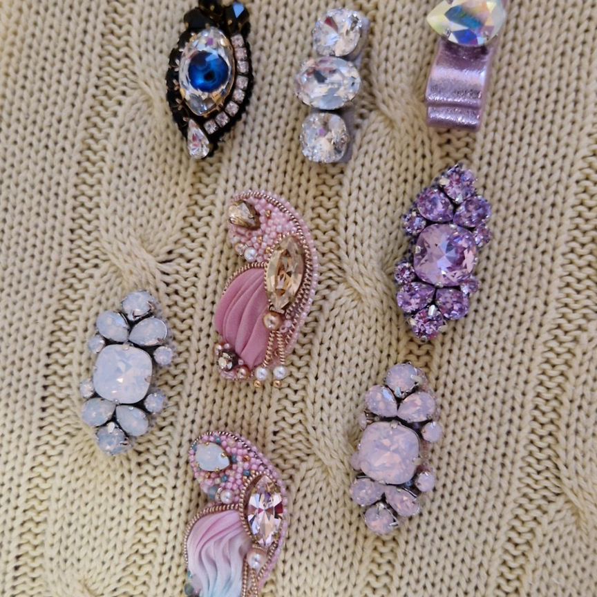 Swarovski заколки для маленькой собачки