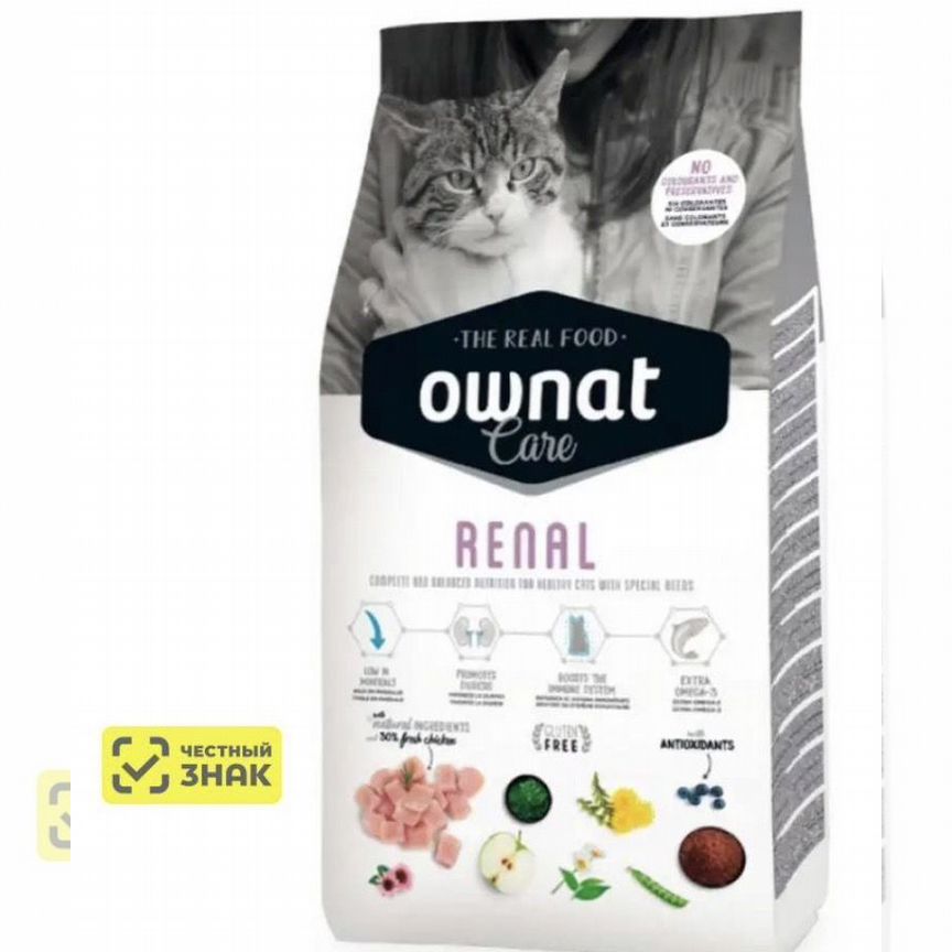 Сухой корм для кошек Ownat Renal