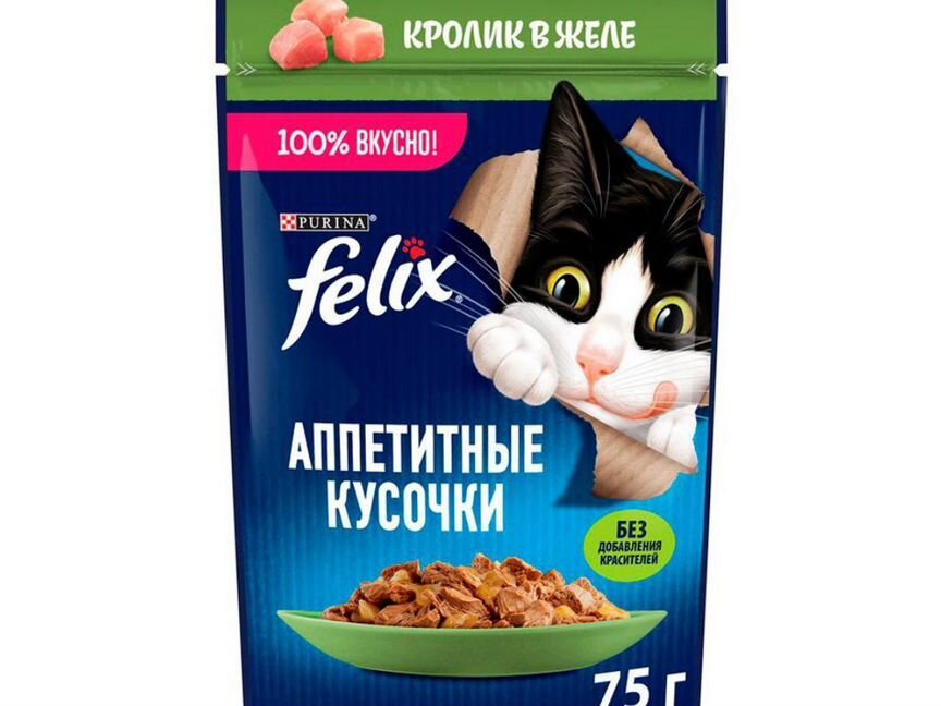Корм влажный для кошек Felix 75 гр