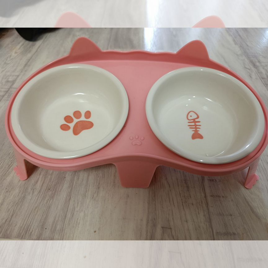 Миска для кошек двойная