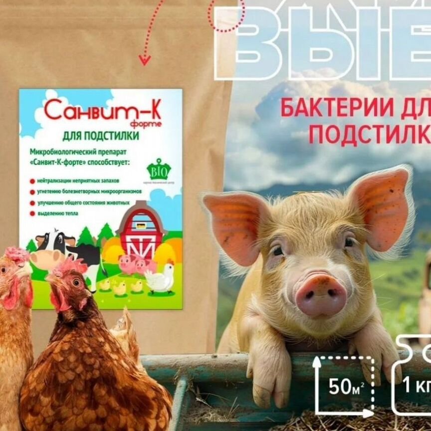 Бактерии для подстилки "Санвит-К"