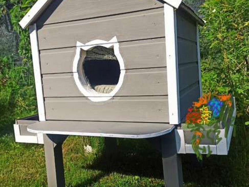 Домик для кота/кошки утепленный уличный