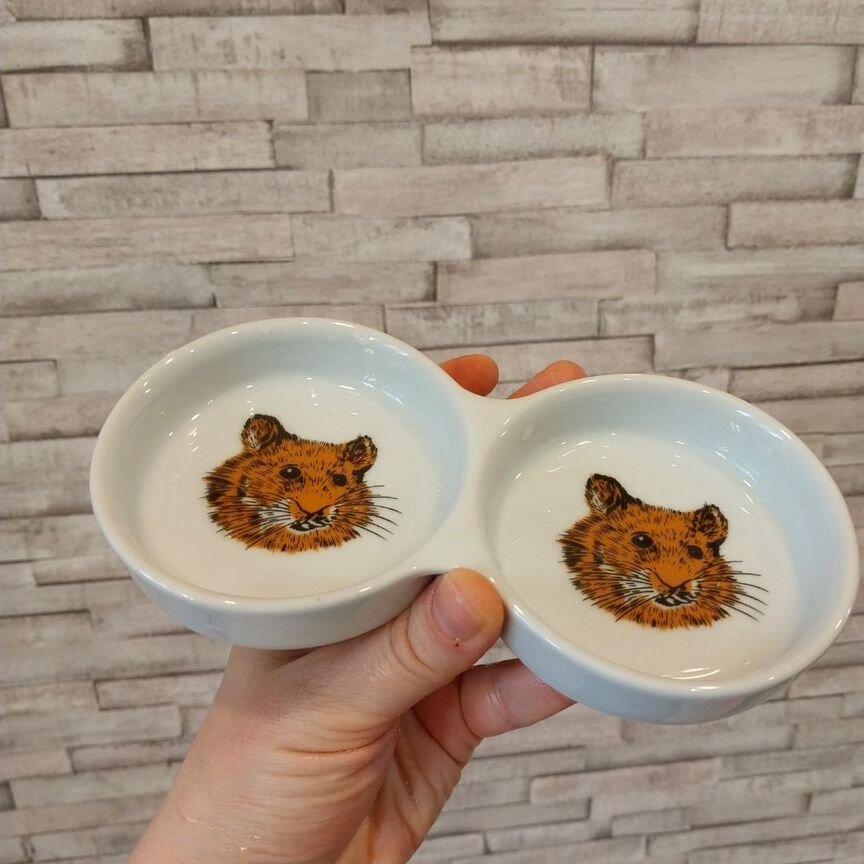 Керамическая кормушка для хомяка