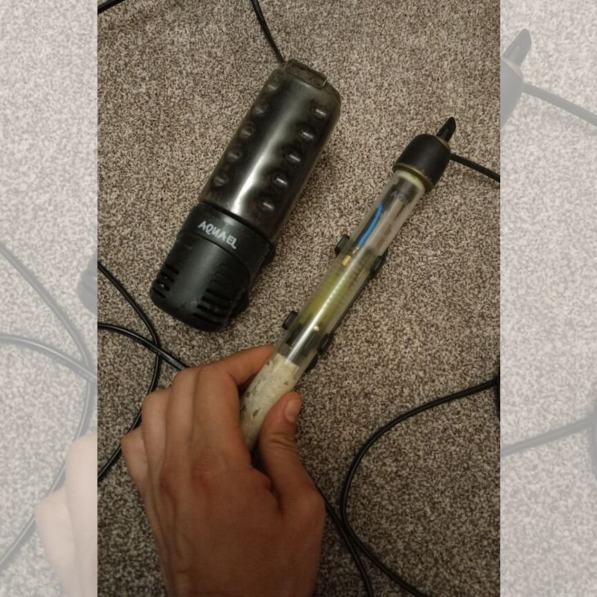 Отдам фильтр и обогреватель aquael