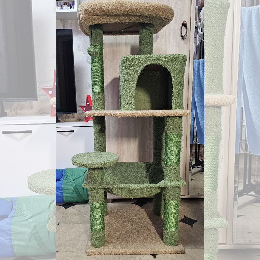 Комплес, когтеточка с домиком для кошки