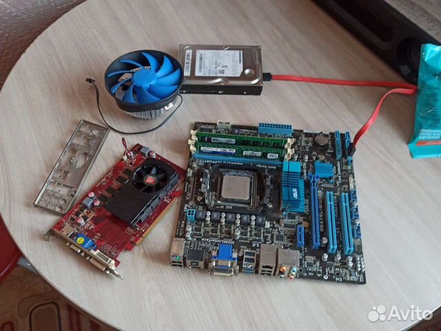 Материнская плата ам3 plus,с cpu,ram 4gb купить в Красноярске ...