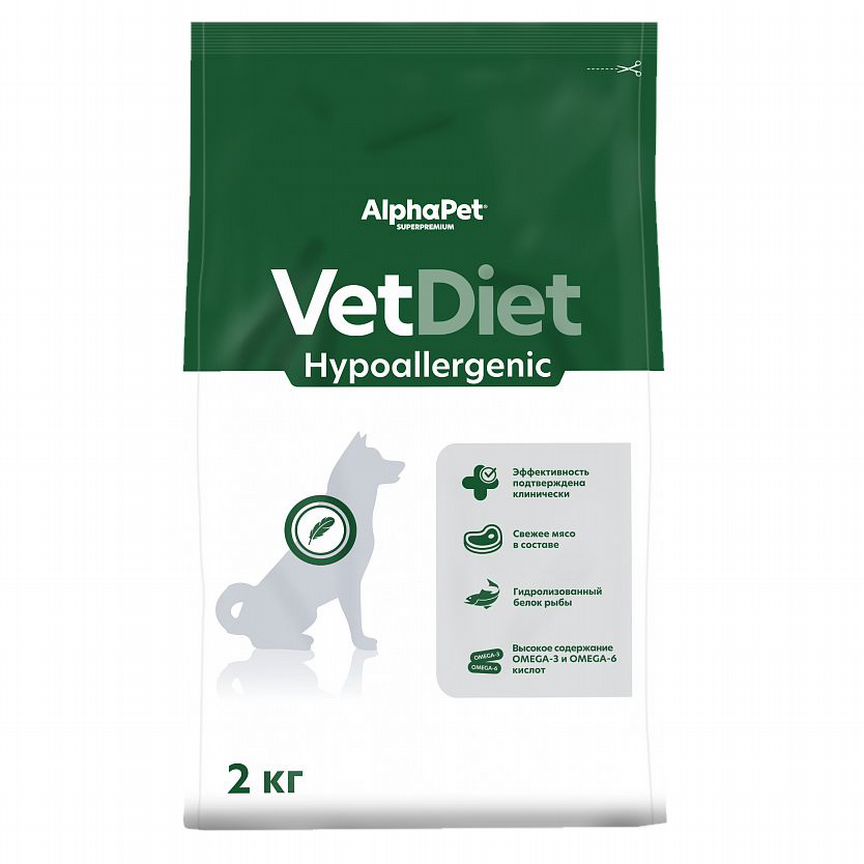 Сухой диетический корм AlphaPet VetDiet hypoalerge
