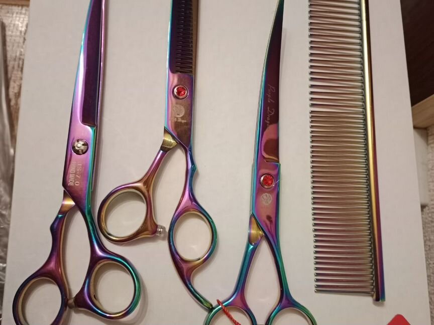 Ножницы purple dragon 7 д. проф для стрижки собак