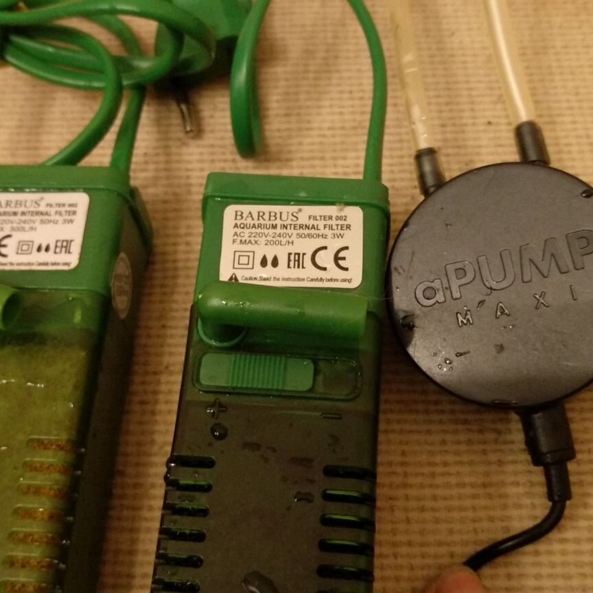 Аквариумный фильтр и компрессор