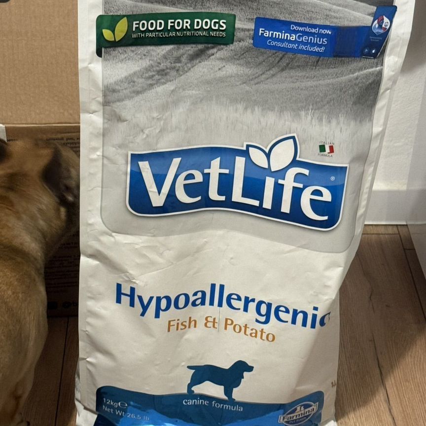 Корм для собак vetlife fisf & potato 2,15кг