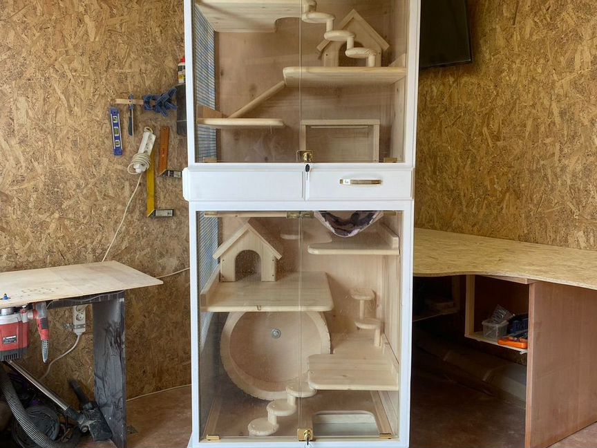 Клетка витрина для шиншиллы, дегу, белок