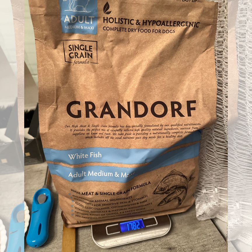 Корм для собак 3 кг grandorf рыба 1800 остаток