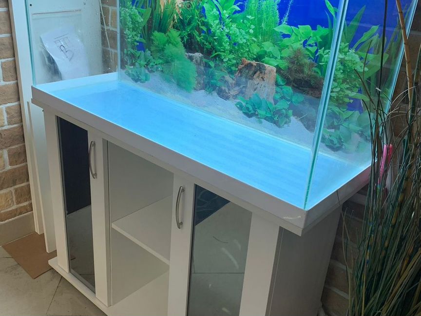 Аквариум 200 литров с LED-освещением белый