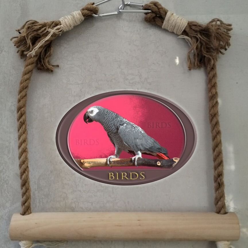 Качели для крупных попугаев Жако,Амазонов и др