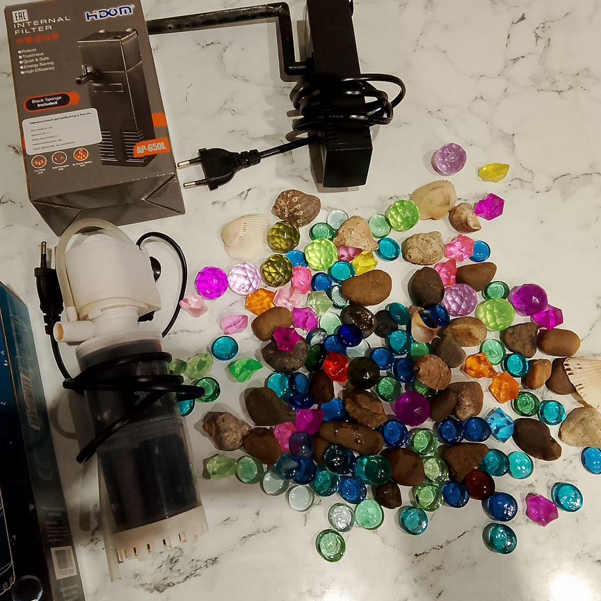 Воздух и камни для аквариума