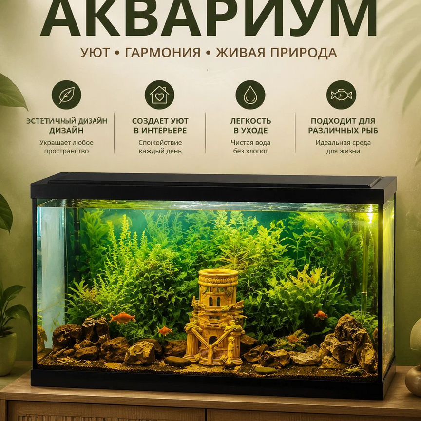 Аквариум с тумбой 160 литров