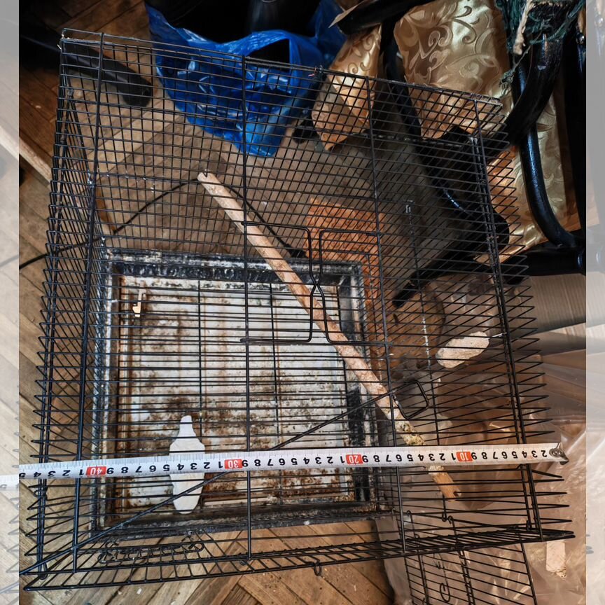 Клетка для птиц квадратная с двумя типами дверей