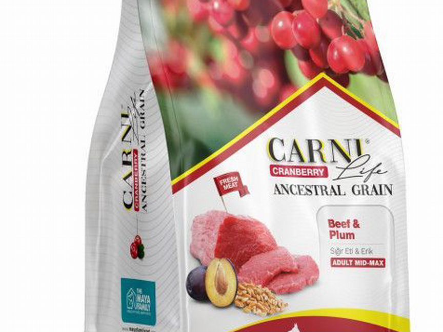 Carni Life Сухой корм для собак говядина с черносл