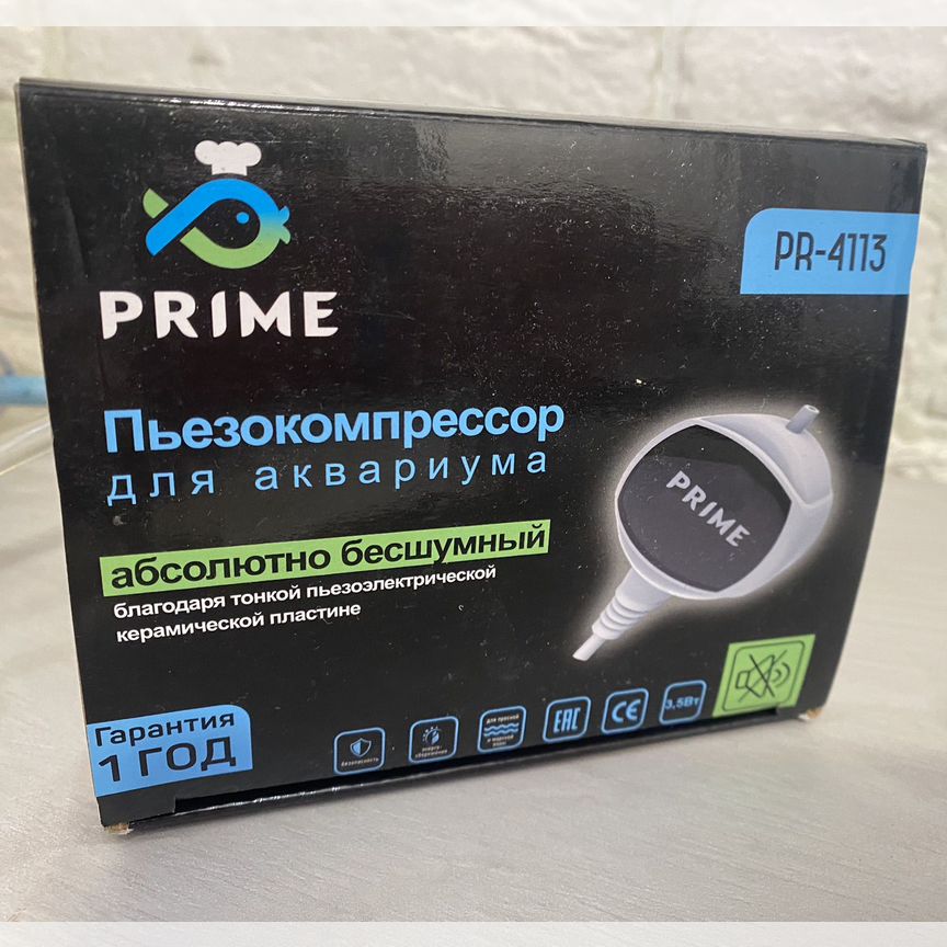 Пьезокомпрессор для аквариума prime PR-4113