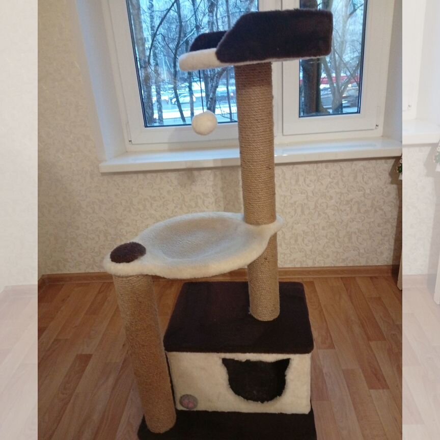 Кошачий домик с когтеточкой бу