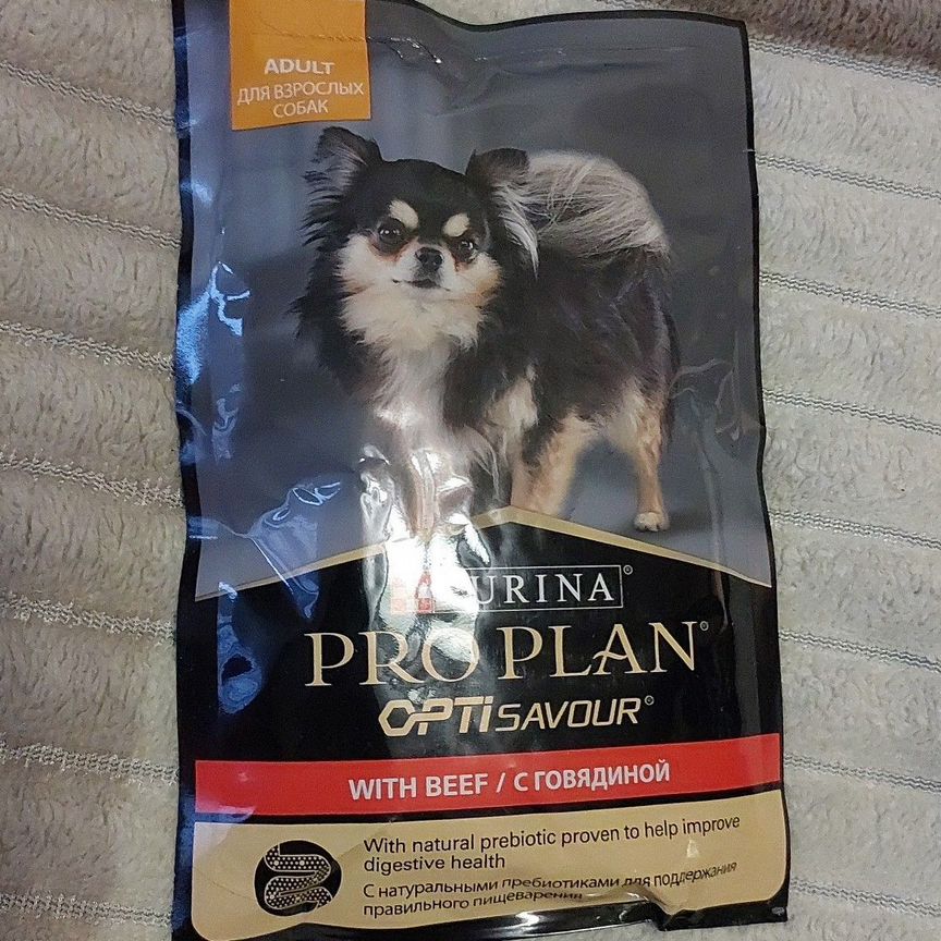 Корм для собак pro plan с говядиной 26шт