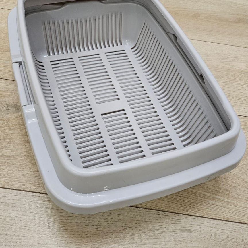 Лоток для котят с высоким съемным бортом, светло-с