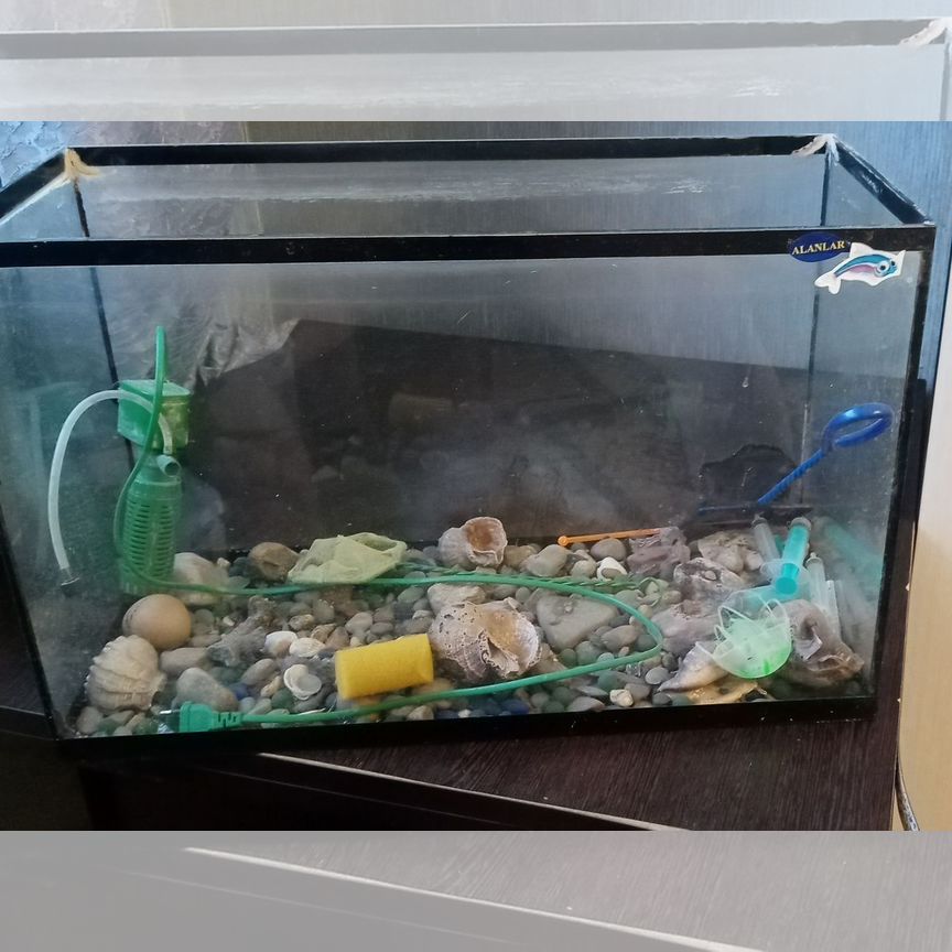 Аквариум стеклянный для рыбок