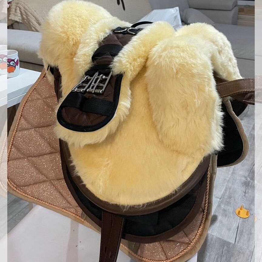 Меховое седло comfy детское комплект