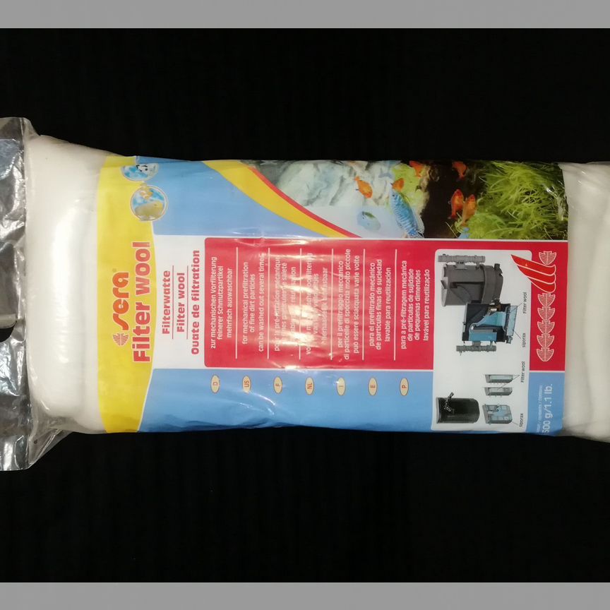 Фильтрующая вата Sera для аквариума (500 г)