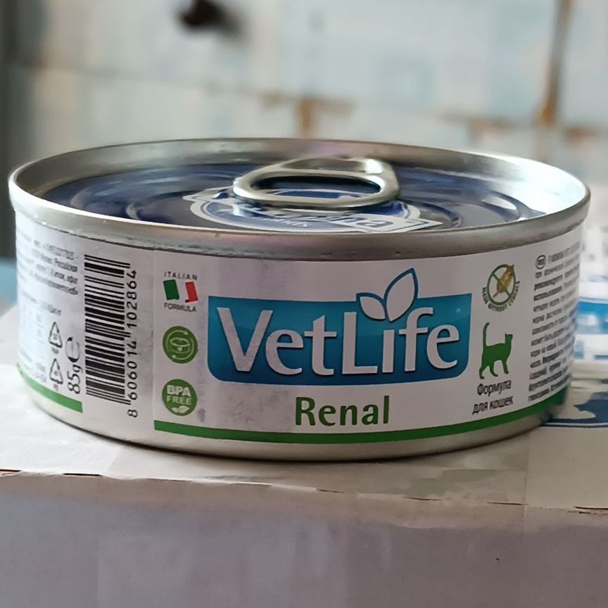 Корм для кошек vetlife renal консервы