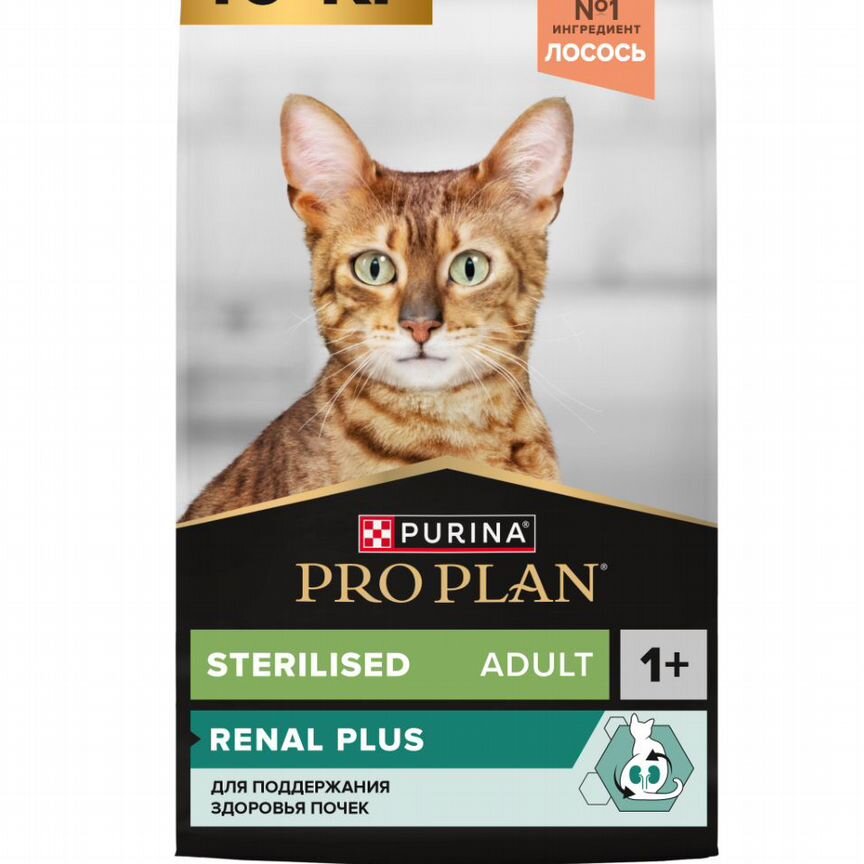 Корм Purina pro plan renal plus salmon 10 кг