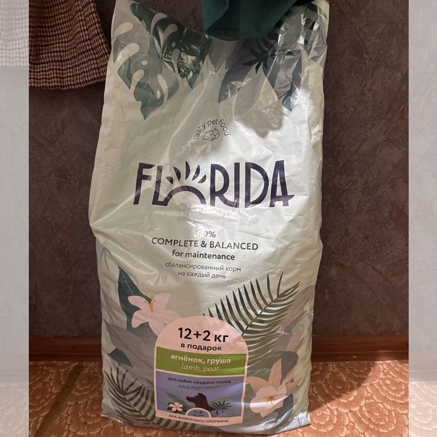 Florida корм для собак средних пород с ягненком