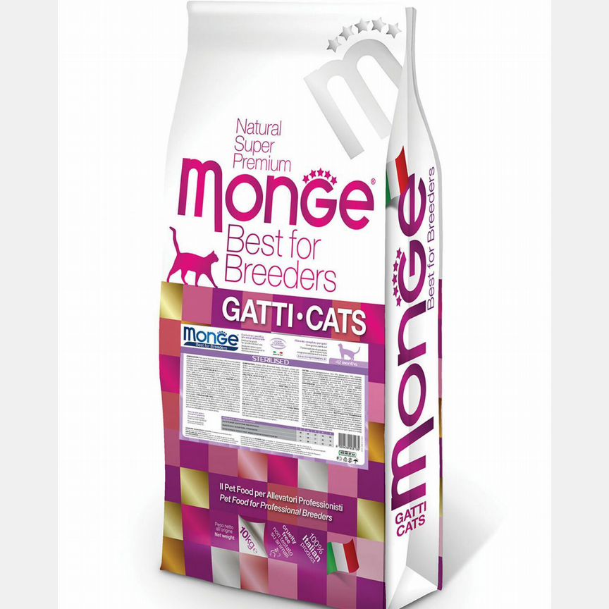 Корм для кошек monge 10 кг