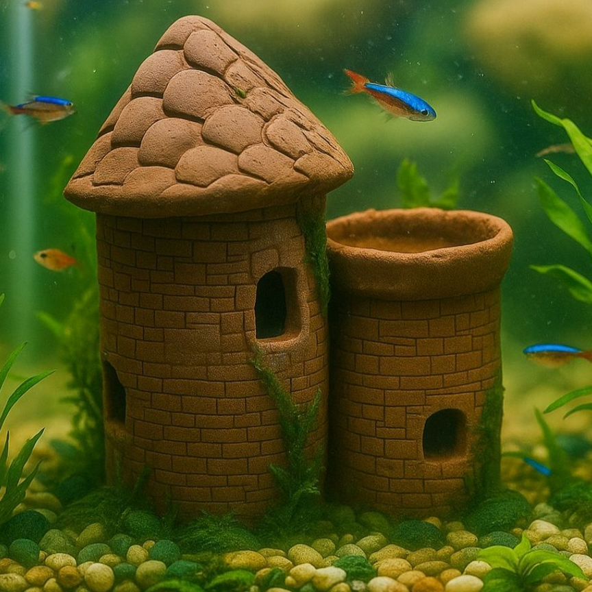 Грот замок для аквариума