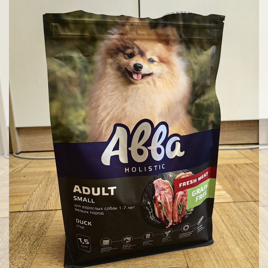 Корм для собак Авва холистик утка