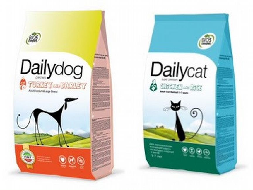 Dailycat и Dailydog Корма супер премиум класса