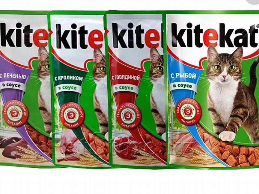 Влажный корм для кошек Kitekat от 3х блоков