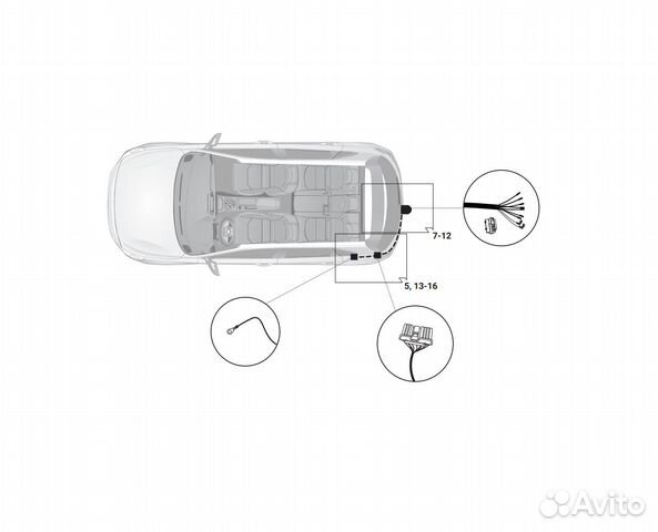 Электрика фаркопа Hak-System (7 pin) для Kia Ceed купить в Москве | Авито