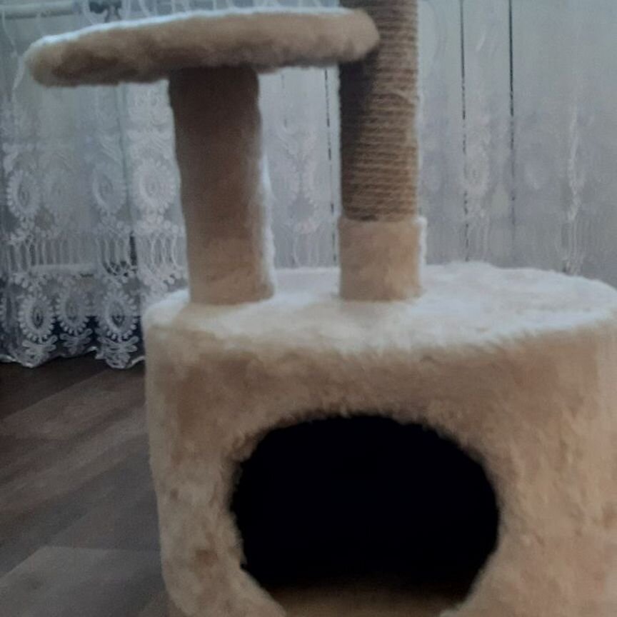 Когтеточка домик для кошки новая