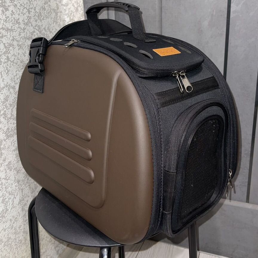 Переноска складная, кожаная