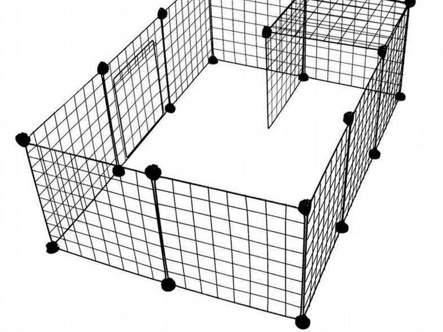 Новый вольер для животных розовый/черный