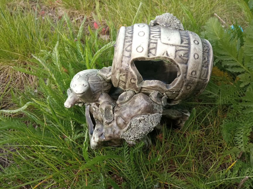 Керамическая фигурка, украшение аквариума, грот