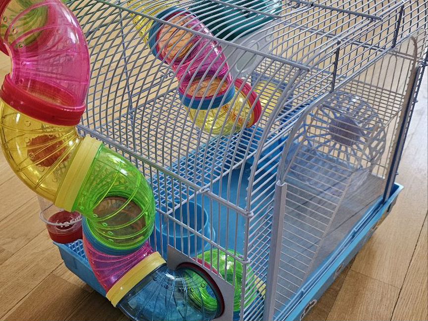 Клетка для хомяка с лабиринтом переноска поилка