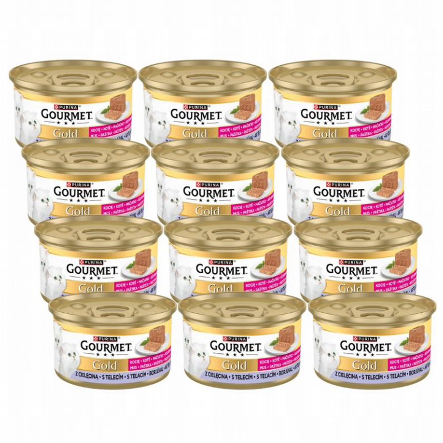 Корм для кошек purina gourmet gold телятина 24x96g