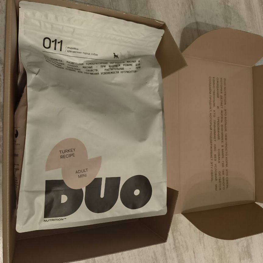 Корм сухой полнорационный DUO nutrition для мелких