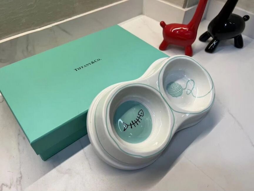 Миска двойная для питомца tiffany
