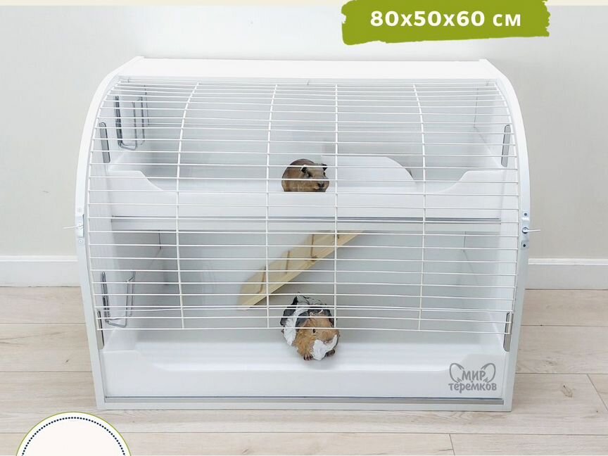 Клетка для морских свинок 80х50х60 см,белый,круг18