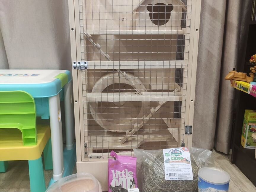 Клетка и все необходимое для грызунов