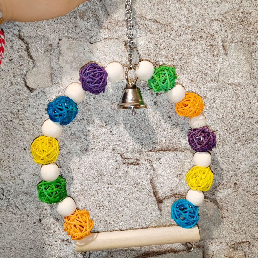 Игрушка для птиц Качели с шариками